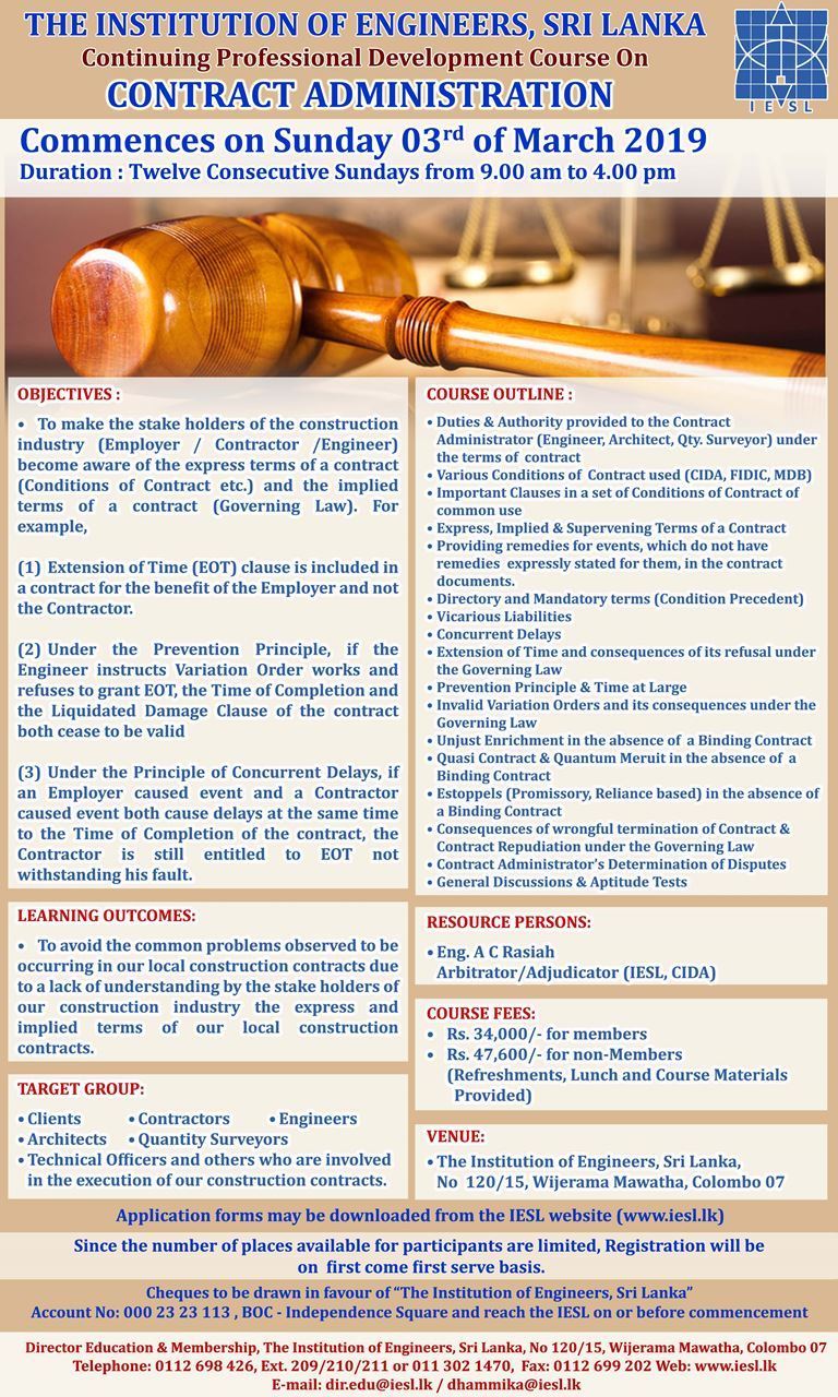 The Institution of Engineers, Sri Lanka (IESL) - SLEN